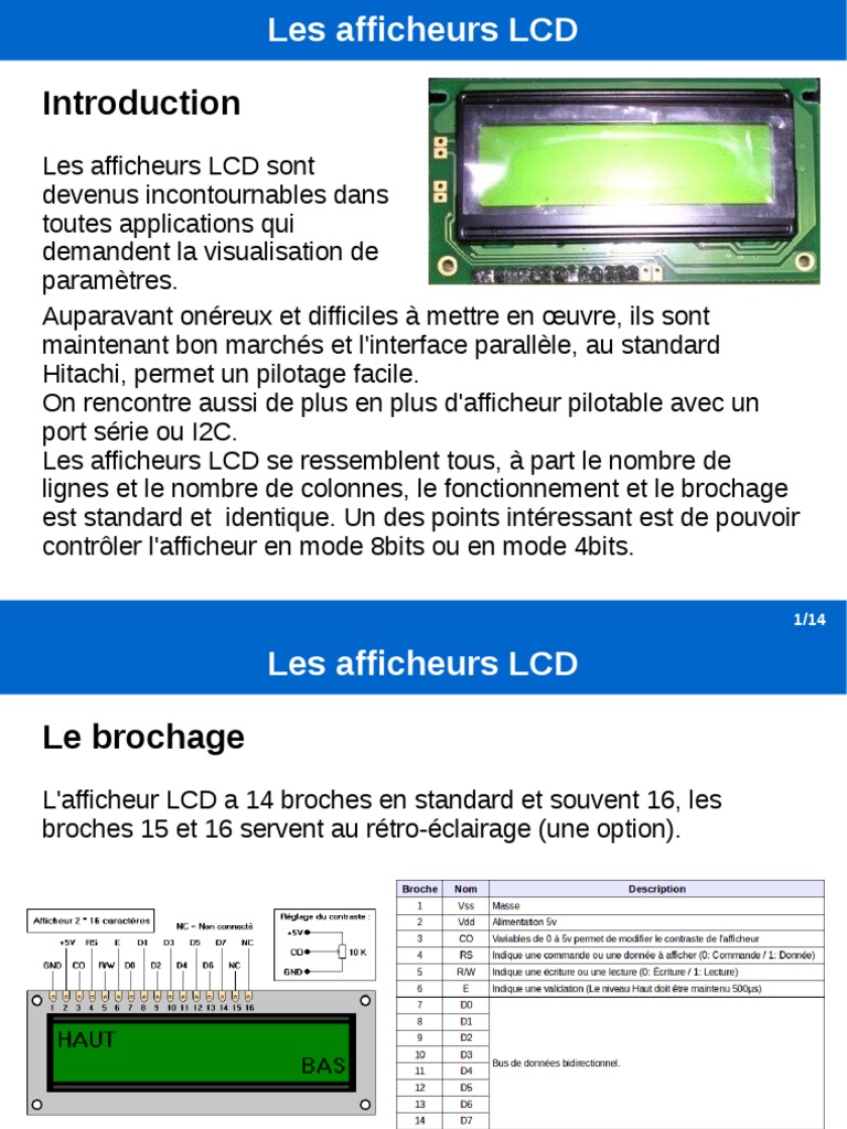 Afficheur LCD | PDF
