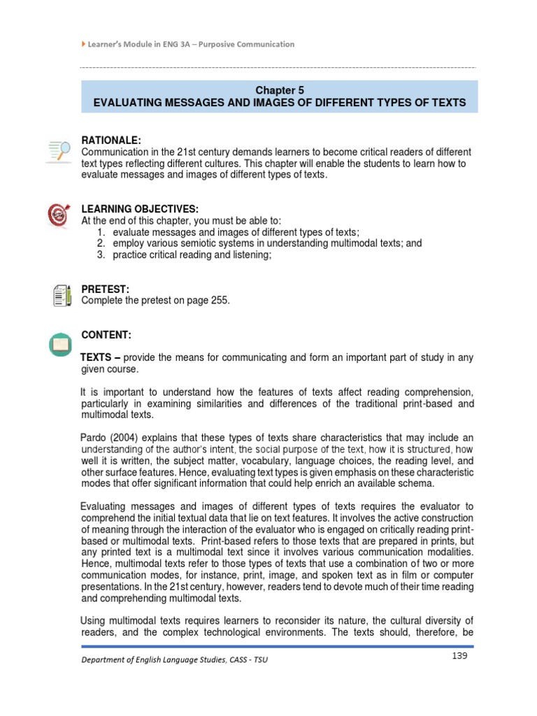 ENG 3A Purposive Communication Final Term Module | PDF | Communication ...