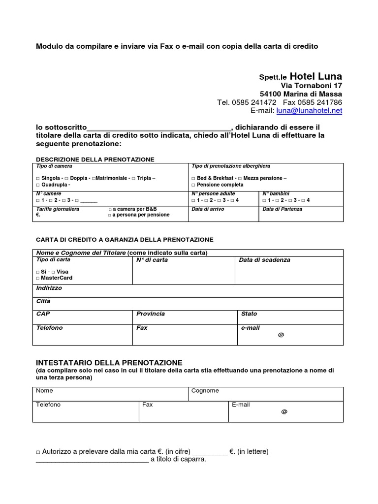 Modulo Caparra | PDF
