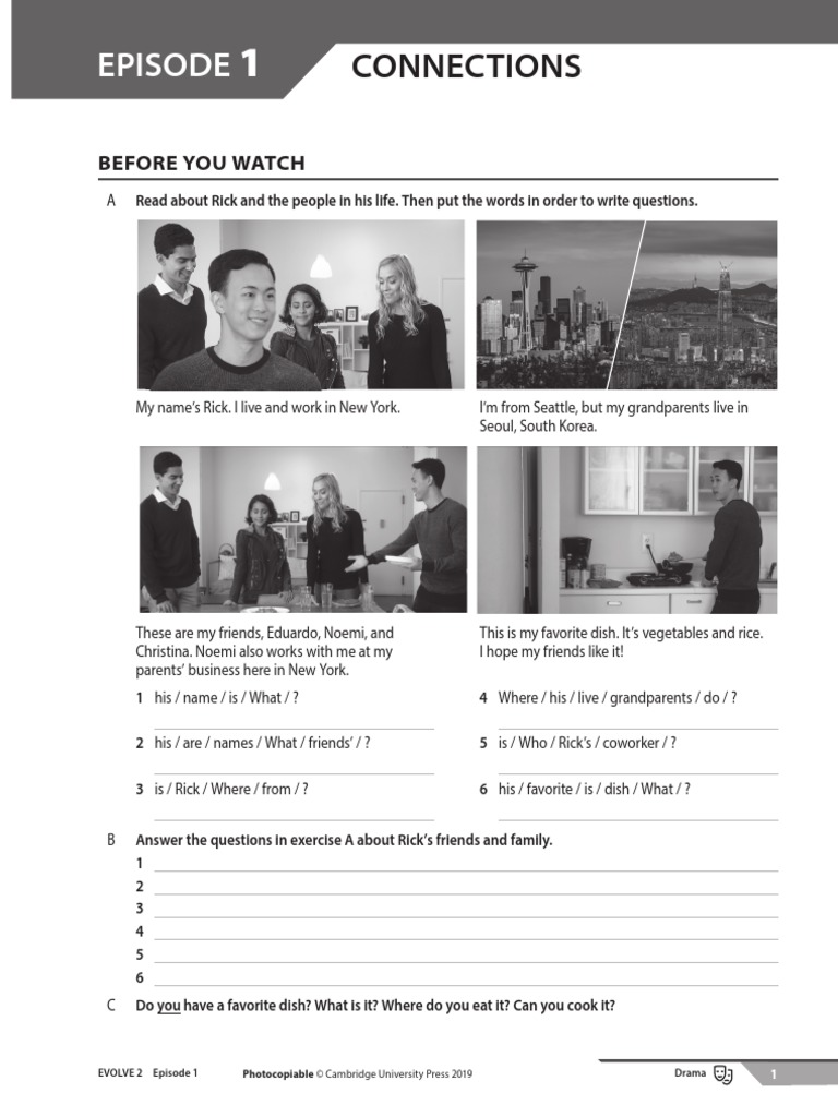 Unit 1 - EVOLVE - Level - 2 - Video - Resource - Book | PDF