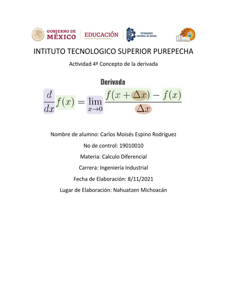 Concepto de La Derivada | PDF | Derivado | Función (Matemáticas)
