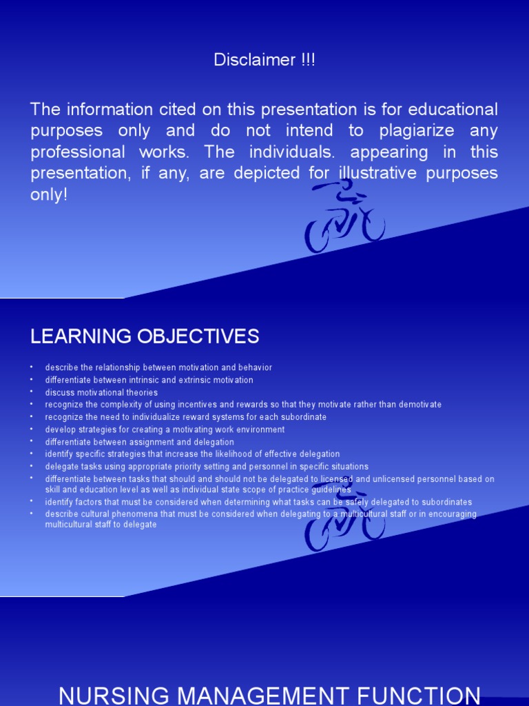 Nursing Management Function | PDF | Motivational | Motivation