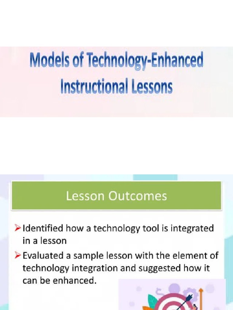 Models of Technology Enhanced Instructional Lessons | PDF