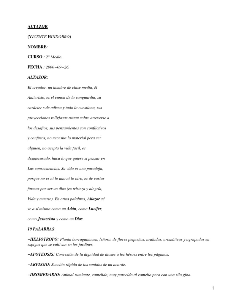 Altazor | PDF | Poesía | Vanguardia