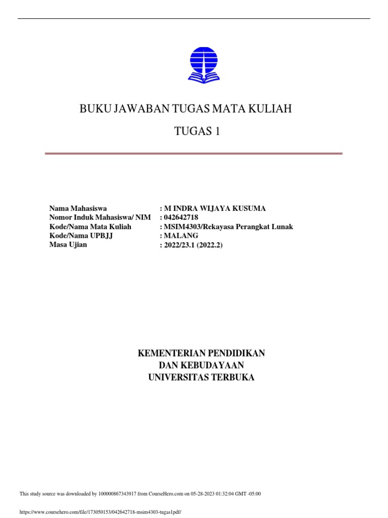 Msim4303 Tugas1 PDF | PDF