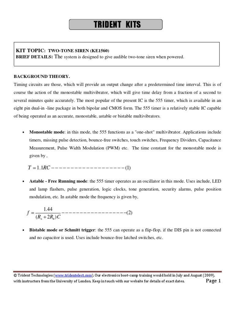 Trident Kits: Kit Topic: The | PDF | Technology & Engineering