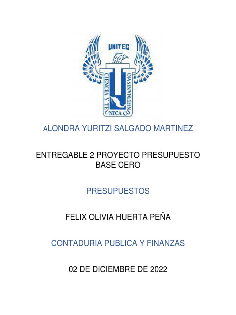 Alondra Yuritzi Salgado Martinez Presupuestos | PDF
