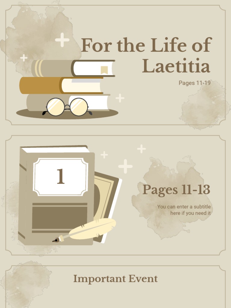 For The Life of Laetitia | PDF