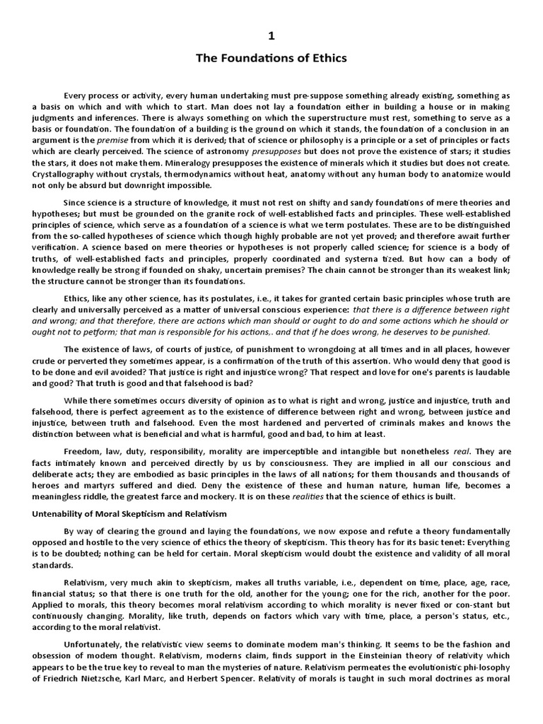 ETHICS LESSON 1 and 2 | PDF