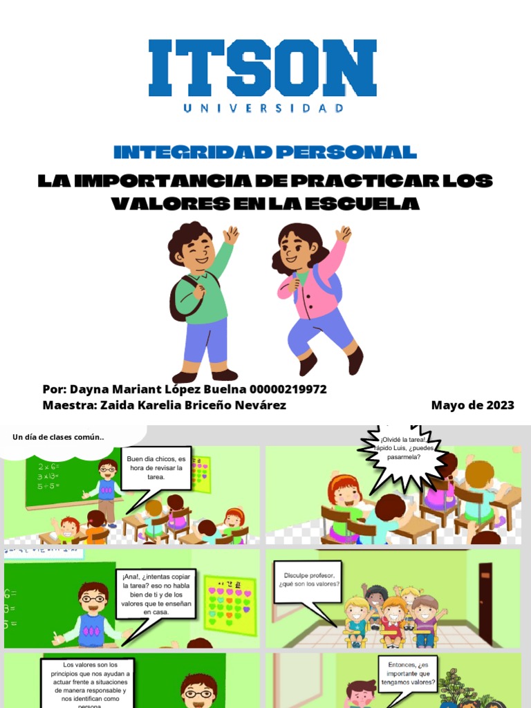 Act. 5 Historieta Sobre Los Valores | PDF