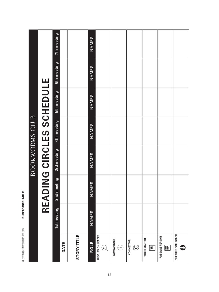 Reading Circles Role Overview | PDF