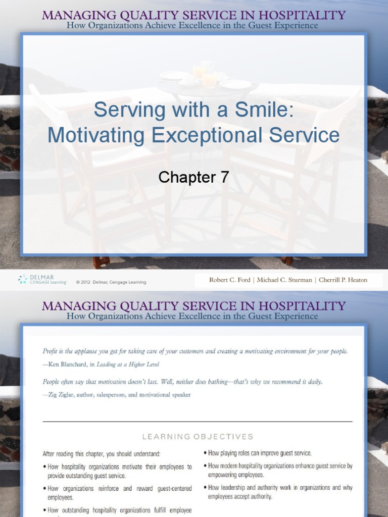 Chapter 07 -Serving with a Smile Motivating Exceptional Service | PDF