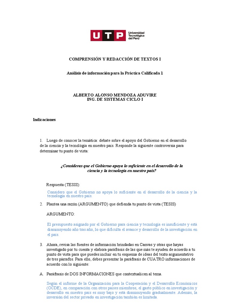 Semana 05 - Tarea | PDF | Investigación y desarrollo | Presupuesto