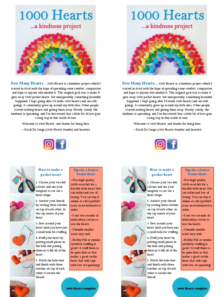 1000 Hearts Kindness Project Guide | PDF