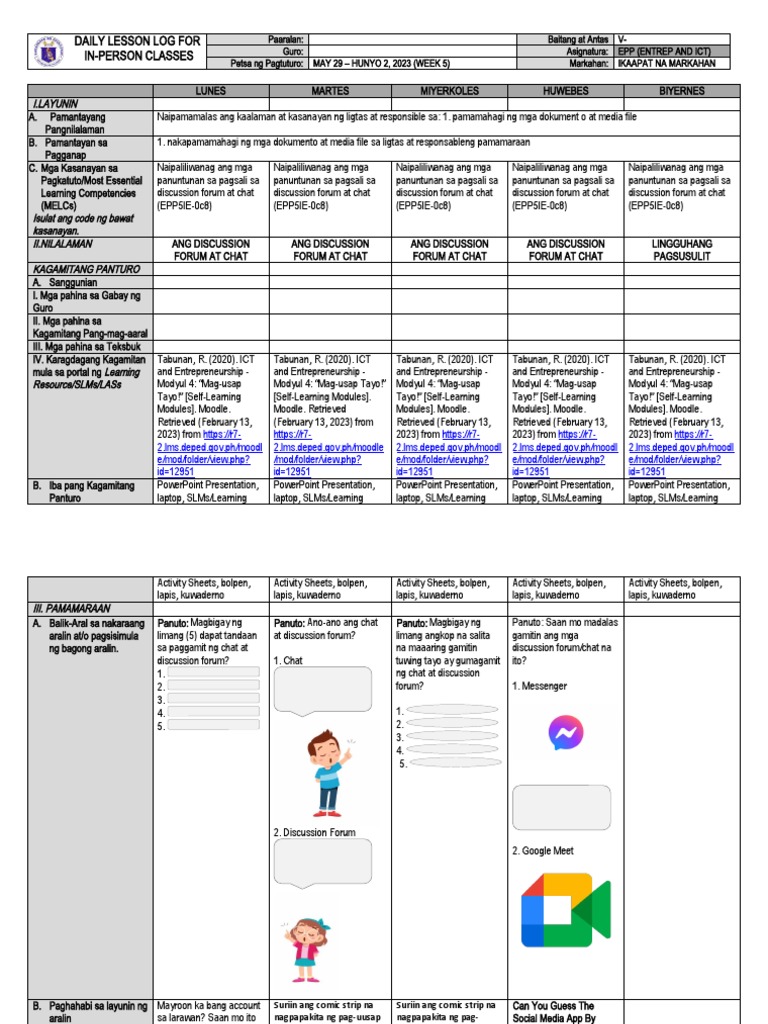 G5 Q4W5 DLL EPP ICT MELCs | PDF