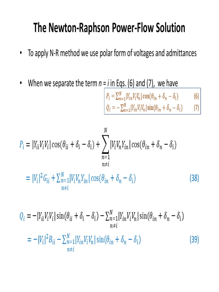 NR Method of Load Flow Study | PDF | Teaching Methods & Materials | Science & Mathematics