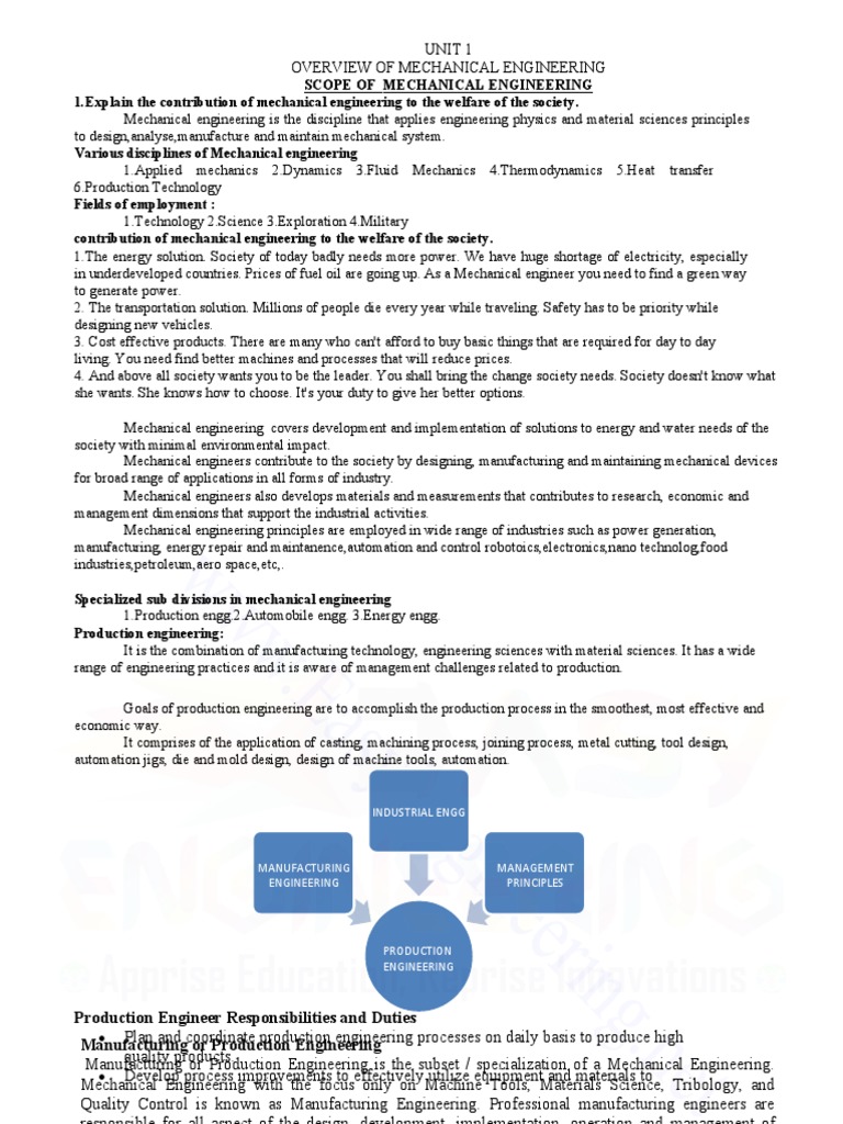 Unit 1 Notes in Word File | PDF | Engineering | Engines