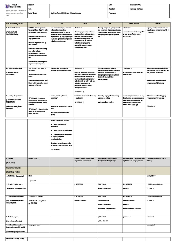 DLP Q2 WK9 D4 (Jan19) | PDF