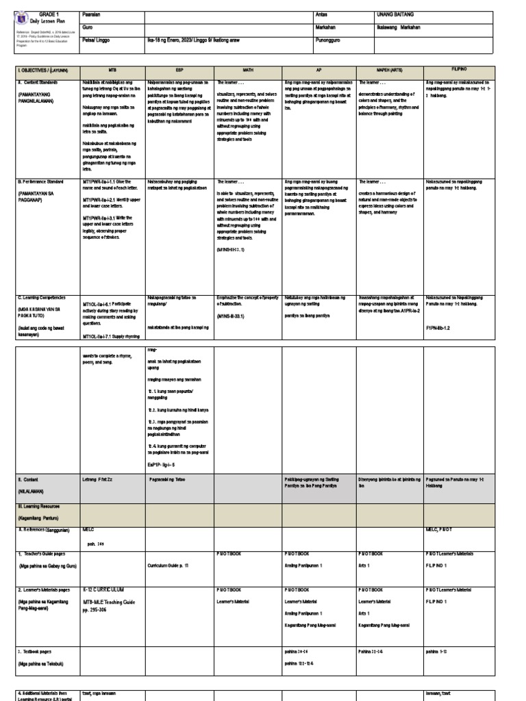 DLP Q2 WK9 D3 (Jan18) | PDF