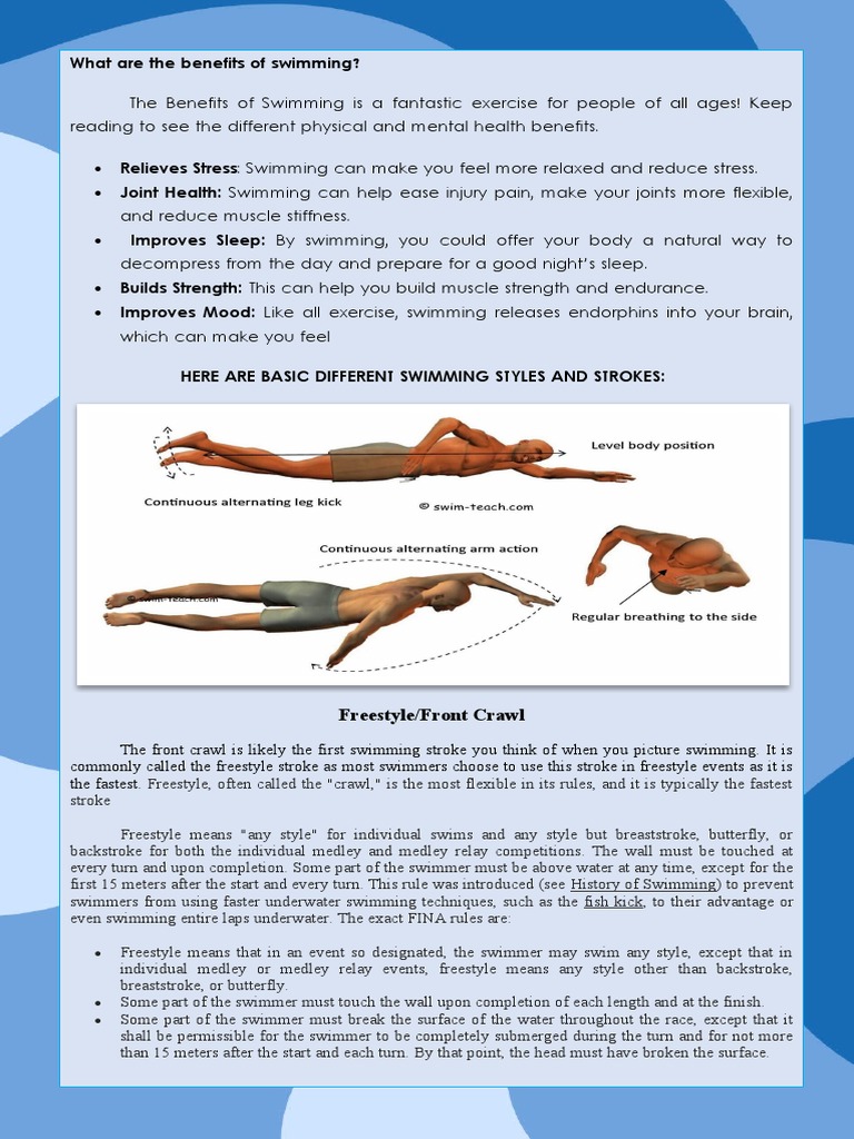 Swimming Project | PDF | Swimming (Sport) | Swimming