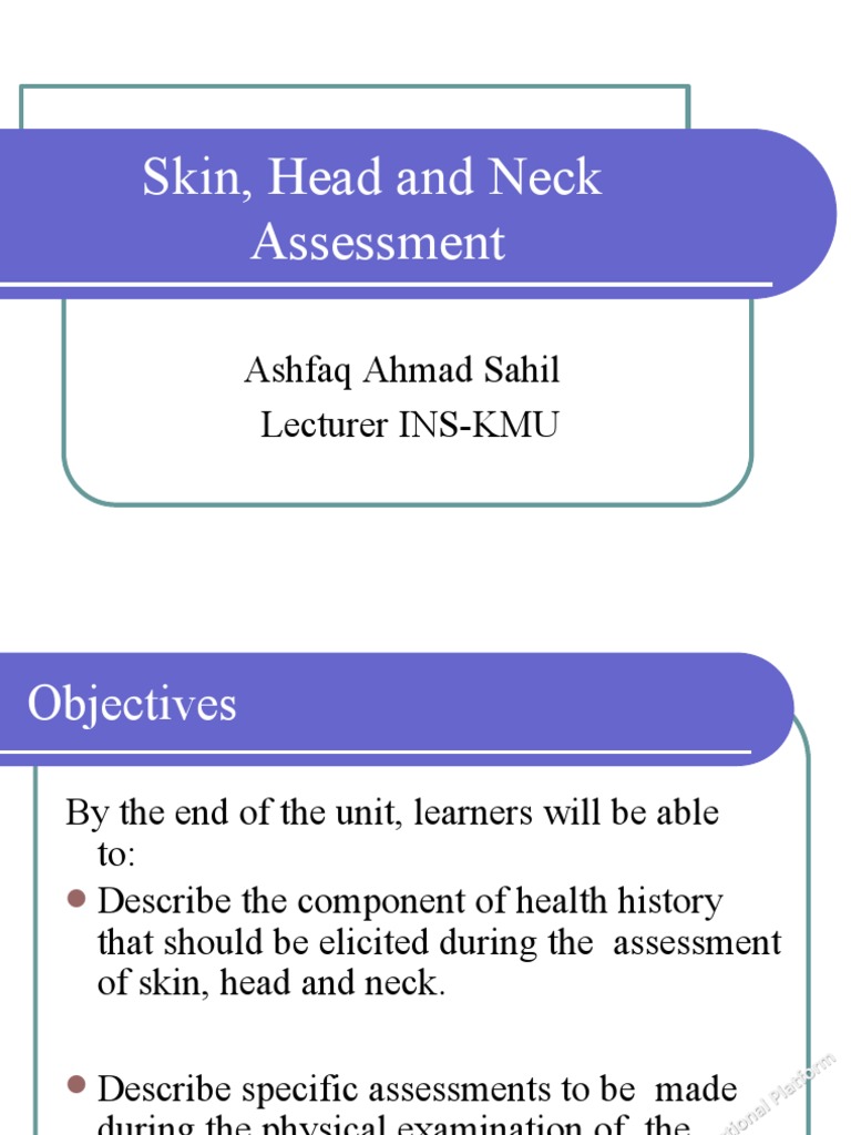 Skin and Head/Neck Assessment Guide | PDF