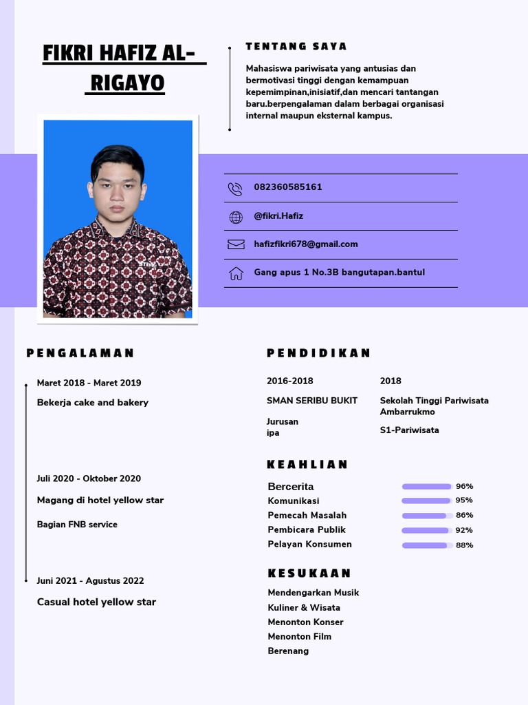 CV - Fikri Hafiz | PDF