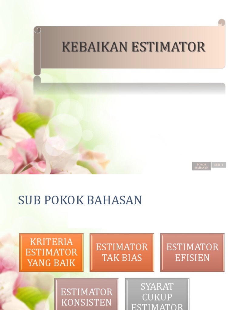 Stat-Mat (4) Kebaikan Estimator | PDF