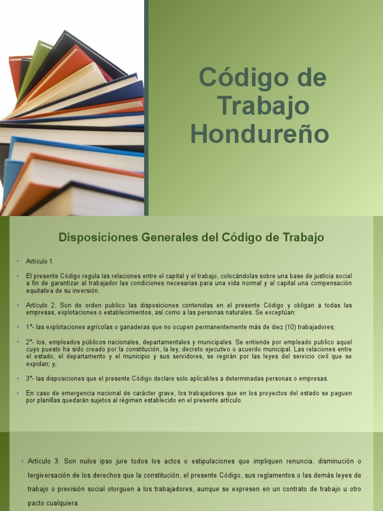 Código de Trabajo de Honduras | PDF | Acuerdo colectivo | Salario