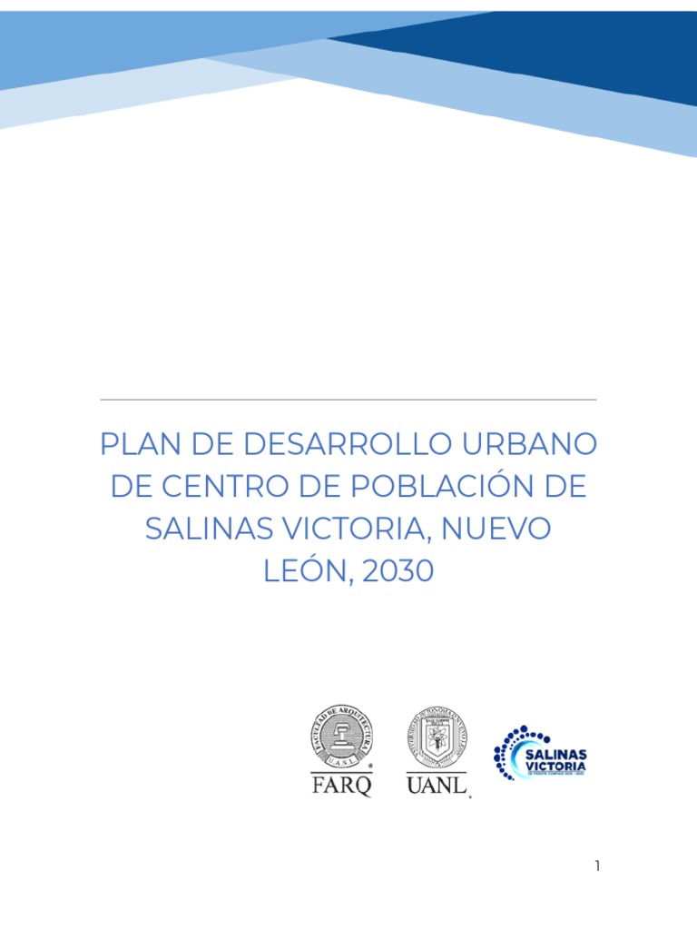 Plan Urbano 2030 Salinas Victoria | PDF | Gobierno local | Suelo