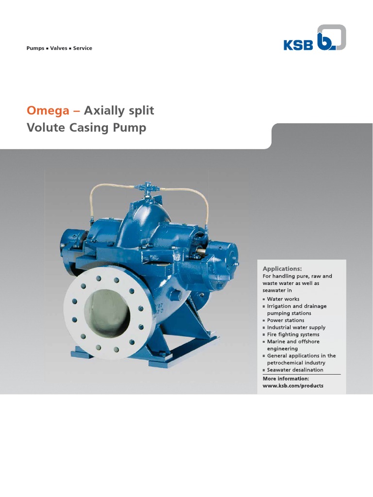 KSB Omega Literature | PDF | Pump | Bearing (Mechanical)