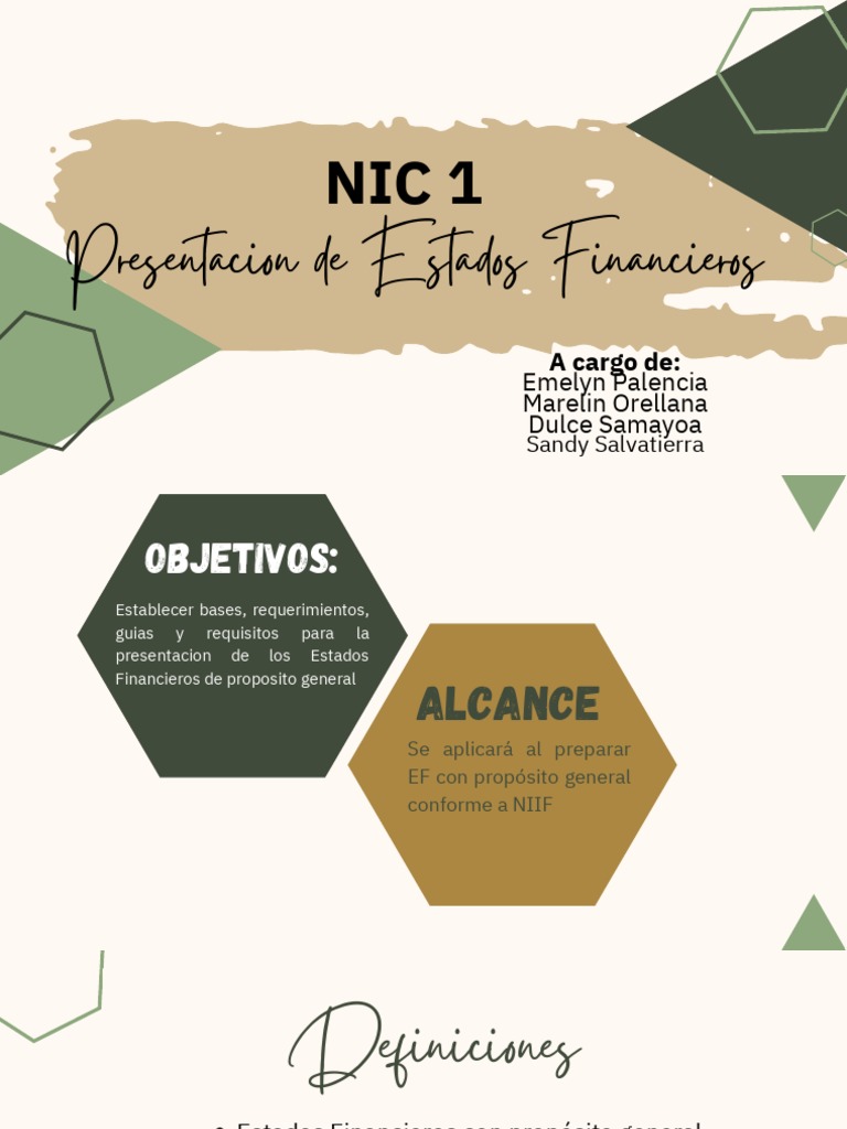 Nic 1 | PDF | Estado financiero | normas internacionales de INFORMACION ...