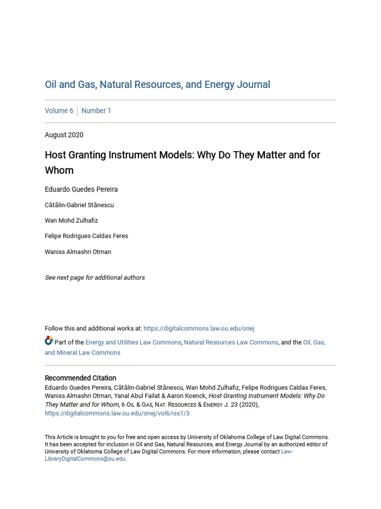 Host Granting Instrument Models - Why Do They Matter and For Whom | PDF