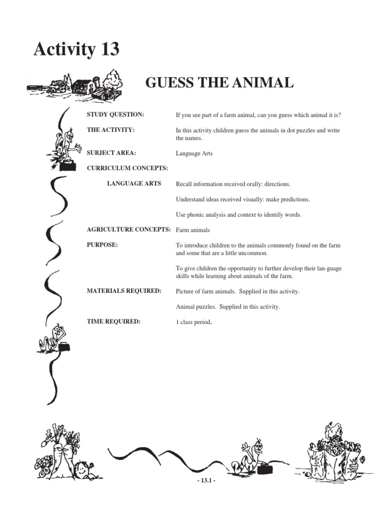 Lesson Plan Guess The Animal | PDF