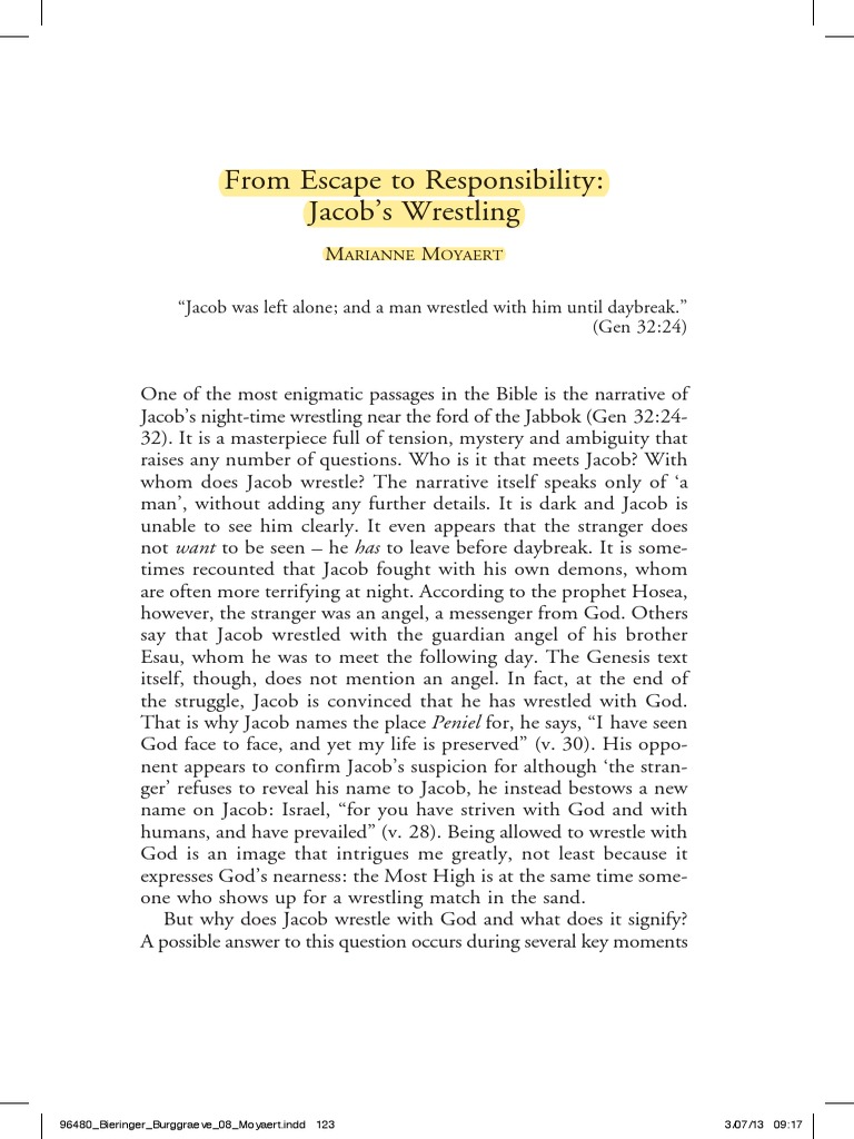 From Escape To Responsibility in R BIERI Citation | PDF | Jacob | Rebecca