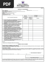 CHECKLIST OF REQUIREMENTS & OMNIBUS SWORN STATEMENT - HIGHER TEACHING POSITIONS (ANNEX C-1) | PDF