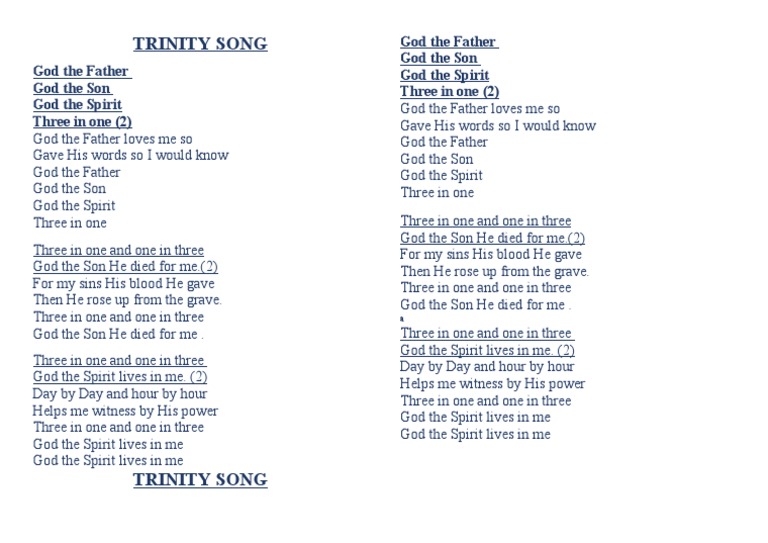 Trinity Song | PDF