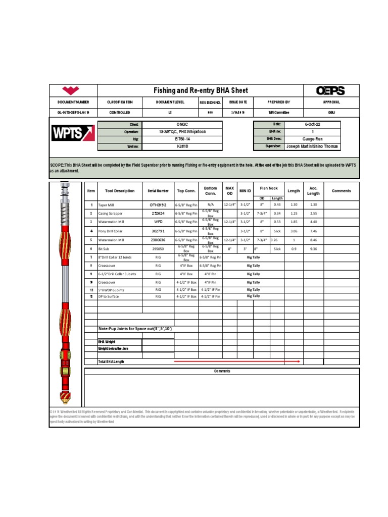 BHA and Running Procedure | PDF | Manufactured Goods | Mechanical ...