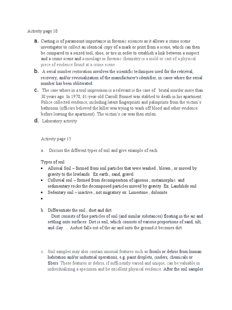 Forensic Chemistry Module 4 | PDF | Forensic Science | Soil