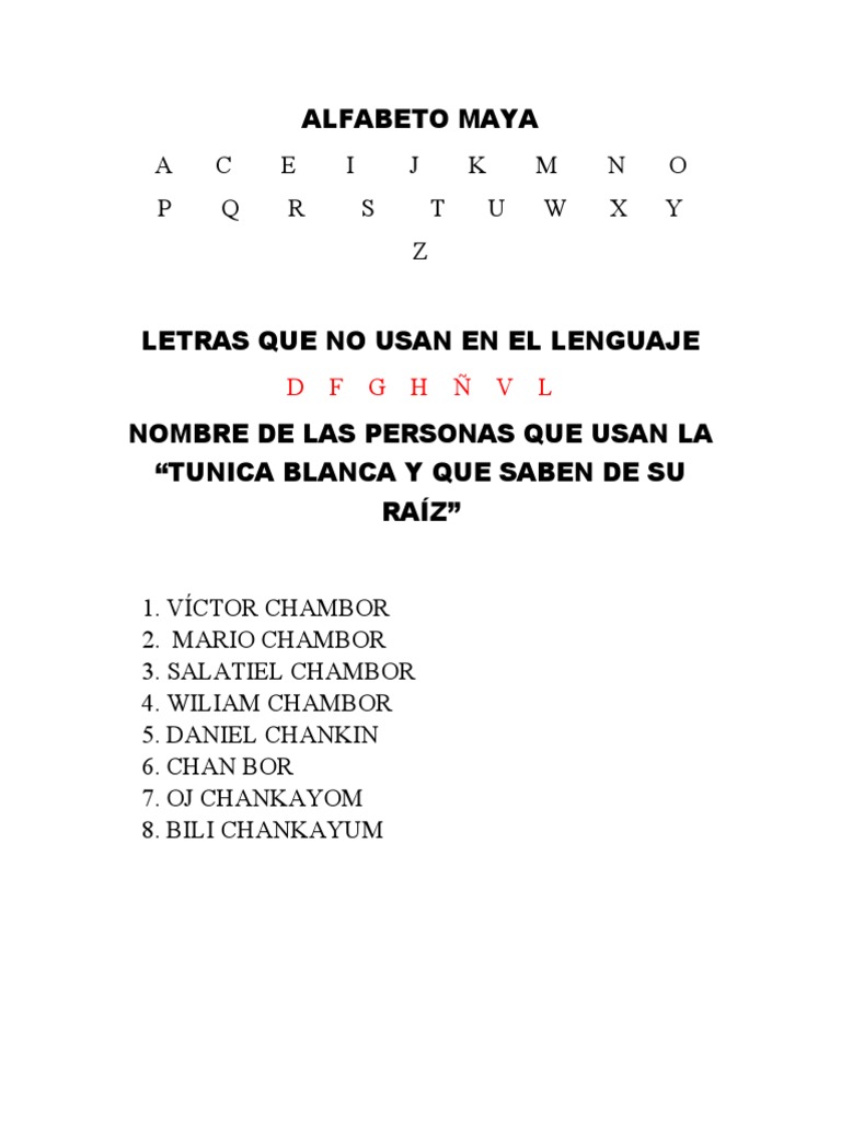 Alfabeto Maya | PDF