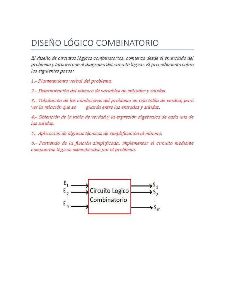 Diseño Lógico Combinatorio | PDF