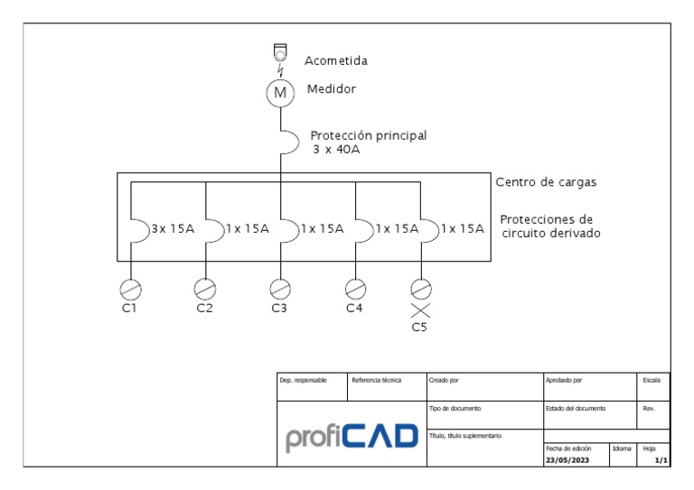 Diagrama Acometida Trifasica | PDF