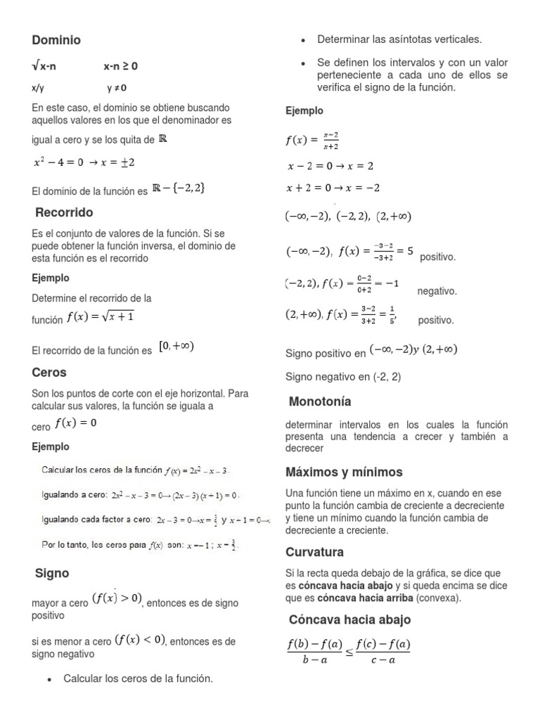 Formulas Calculo | PDF | Función (Matemáticas) | Derivado