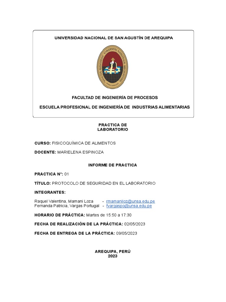 Informe 01 | PDF | Salud y bienestar