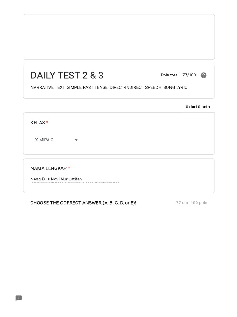 Daily Test 2 & 3 ! | PDF