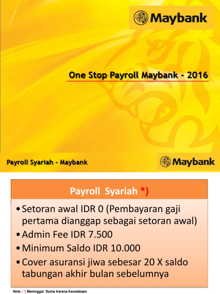 Maybank Payroll Slide | PDF | Pengelolaan Keuangan & Uang