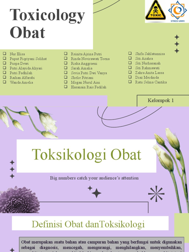 Toksikologi Obat Kelompok 1 | PDF
