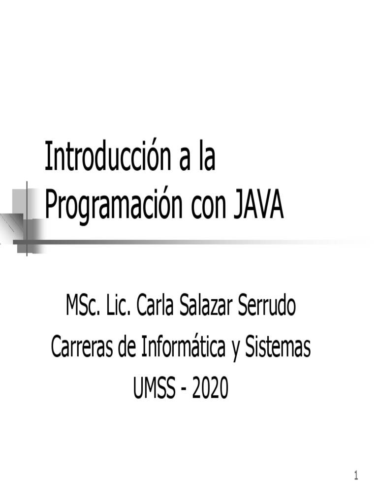 IntroducciónProgramación | PDF | Java (lenguaje de programación) | Objeto (informática)