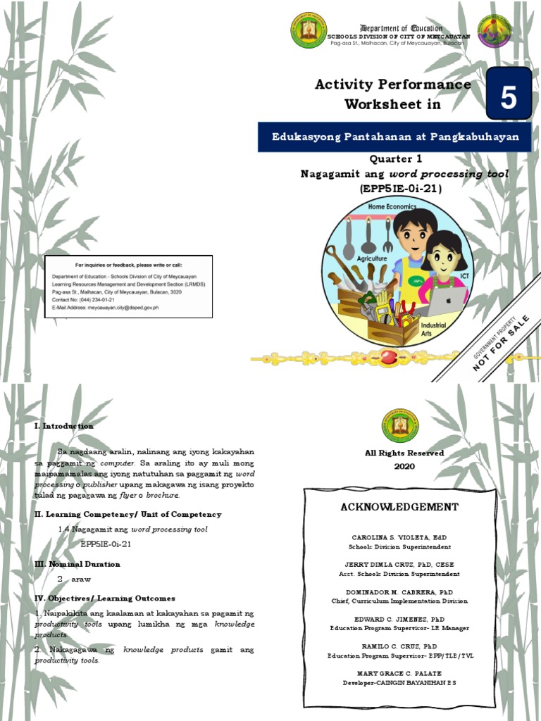 Epp5 Ict 1.4 Epp5ie 0i 21 Caingin Bayanihan Es Final | PDF