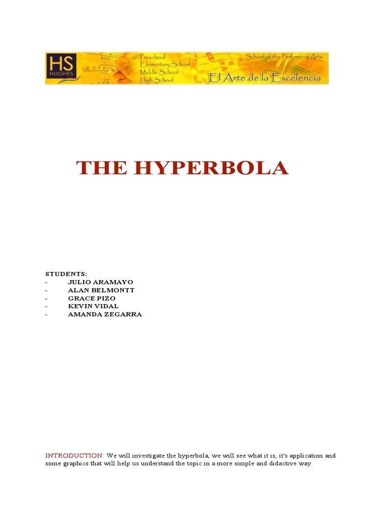 The Hyperbola Pdf Elementary Geometry Geometric Shapes