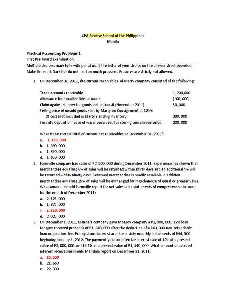 CPA Reviewer FAR | PDF | Depreciation | Interest